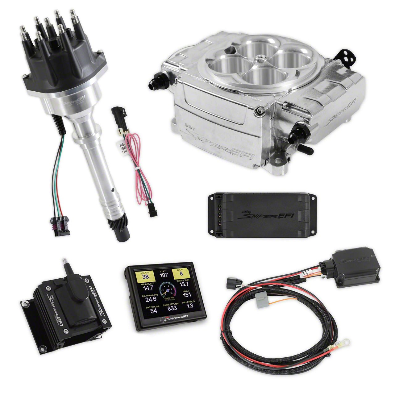Holley Ecklers Sniper 2 EFI Hyperspark Ignition System Bundle with 3.50 ...