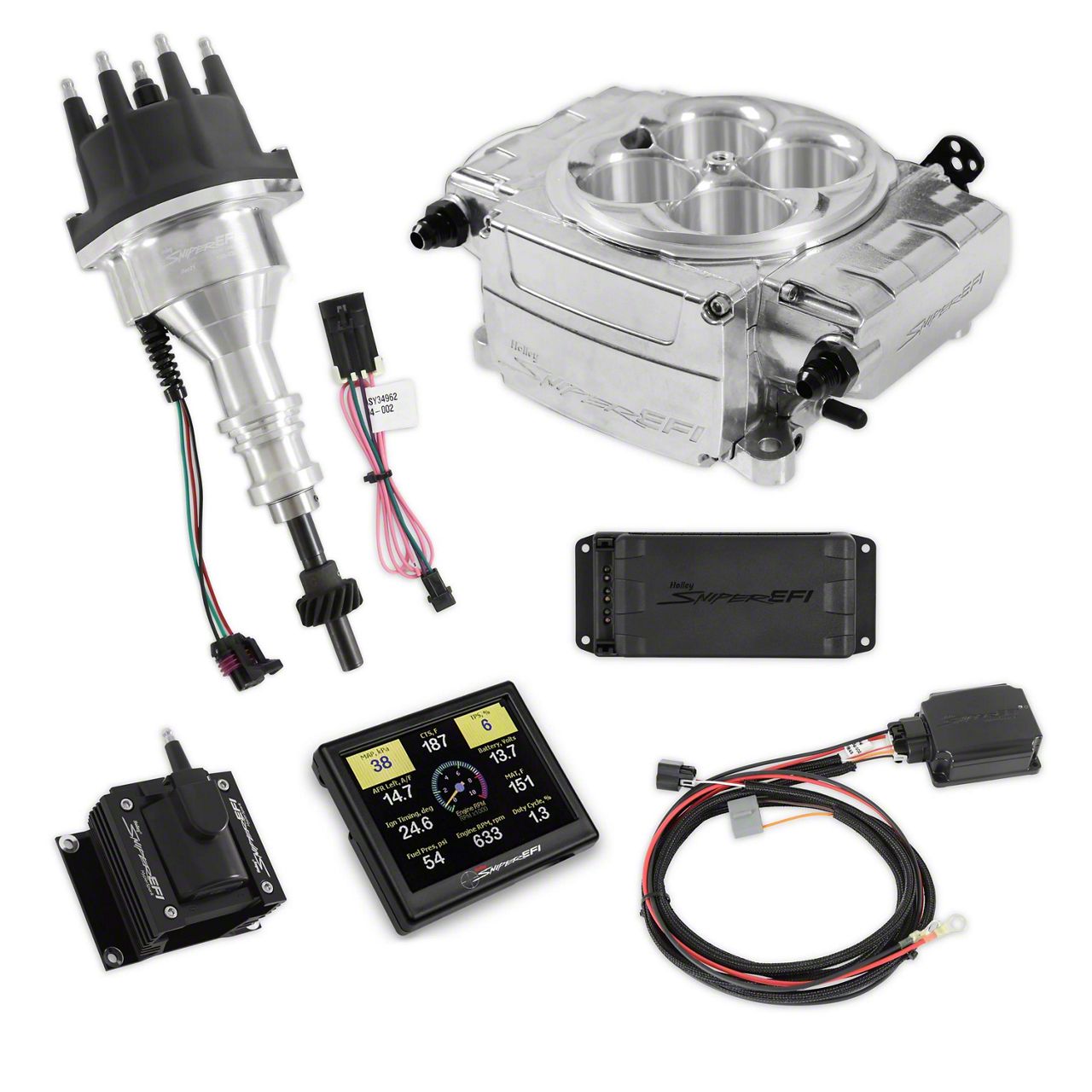 Holley Ecklers Sniper 2 EFI Hyperspark Ignition System Bundle with 3.50 ...