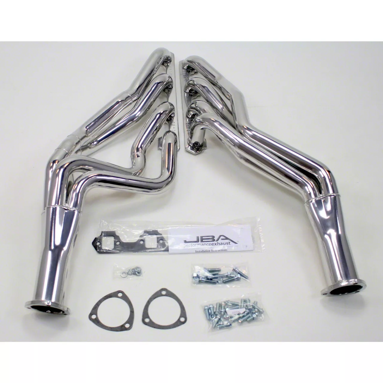 JBA Ecklers 1-3/4-Inch Long Tube Headers; Silver Ceramic 6610SJS (64-73 ...