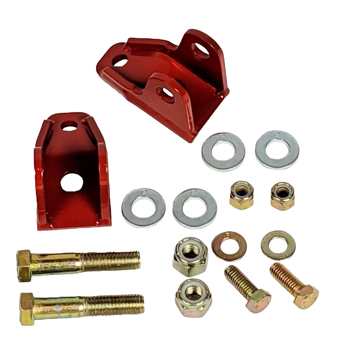 J&M Ecklers Rear Lower Coil-Over Bracket Kit; Red 20301R (82-02 Firebird)