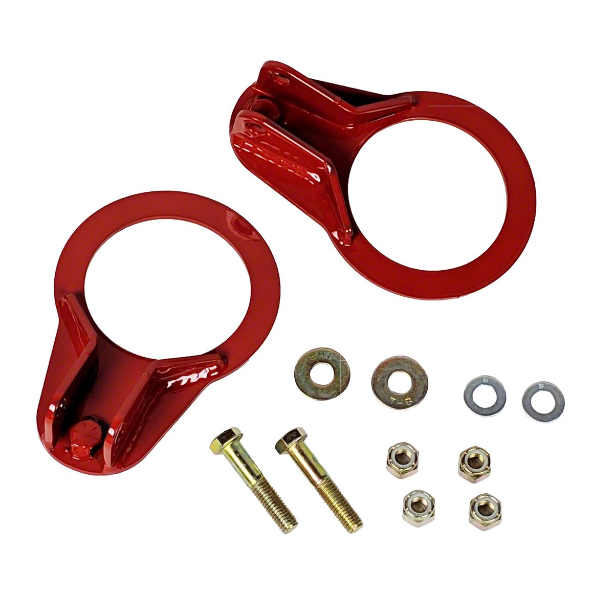 J&M Ecklers Rear Upper Coil-Over Bracket Kit; Red 20302R (82-02 Firebird)
