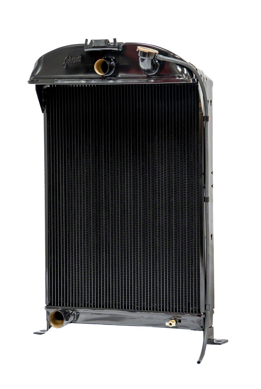 Johnson's Radiator Works Ecklers Stock Height Radiator with Dummy Neck; Dual 1.75-Inch Inlet ...