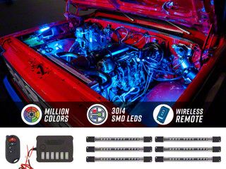 LEDGlow Ecklers Million Color LED Engine Bay Lighting Kit; 6-Piece LU ...