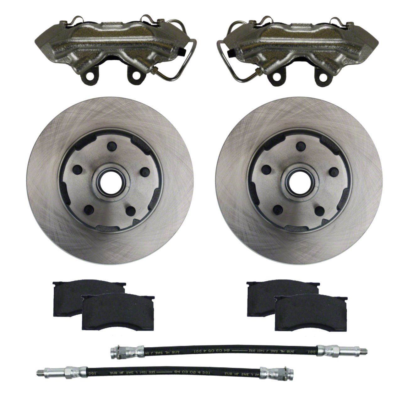 LEED Brakes Ecklers Vented Brake Rotor, Pad and 4-Piston Caliper Kit ...