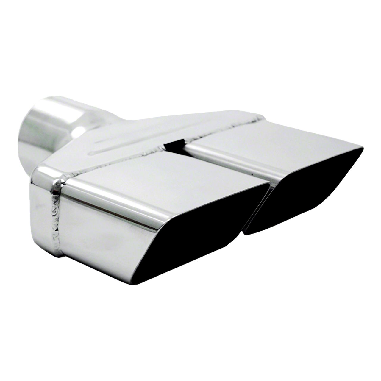 MBRP Ecklers Angled Cut Dual Square Exhaust Tip; 2.50-Inch; Polished ...
