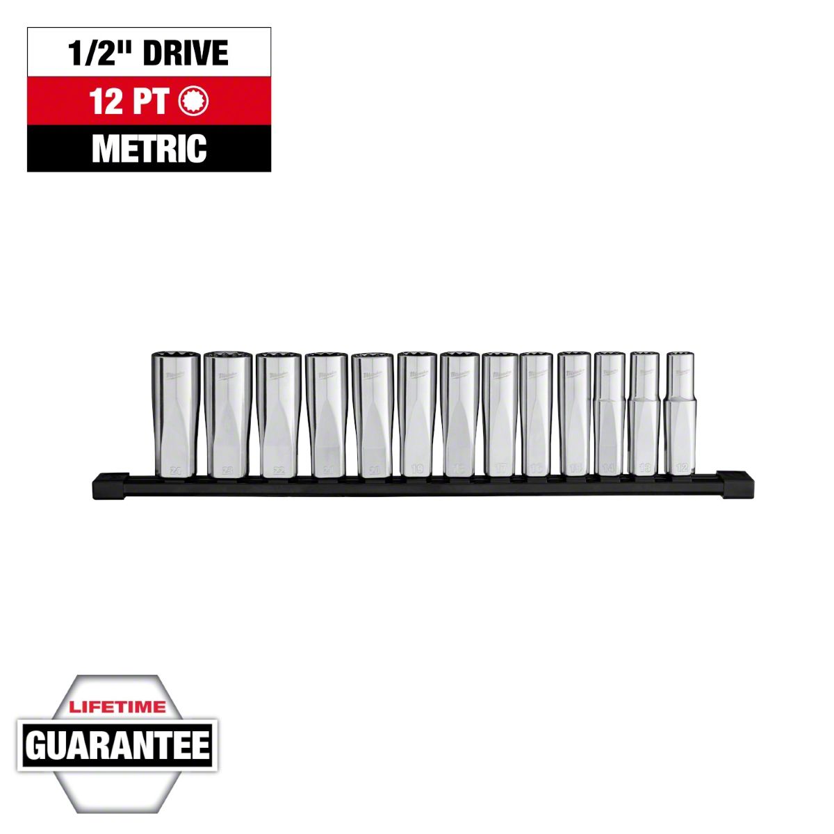 Milwaukee Tool Universal EK 1/2-Inch Drive 12-Point Deep Well Metric ...