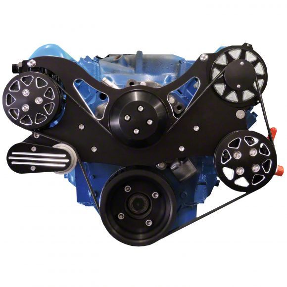 Ecklers Ford 351 Cleveland Accessory Drive Serpentine Kit with Classic ...