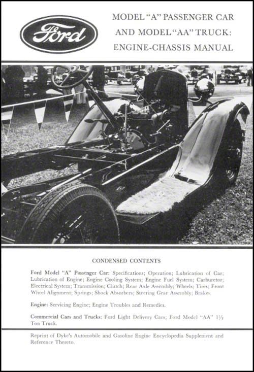 Ecklers Model A Passenger Car Engine & Chassis Manual (1928-1931 Model ...