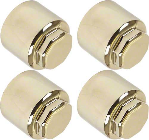 Ecklers Hub Cap Set/ Brass/ Smooth Face/ 4 Pcs