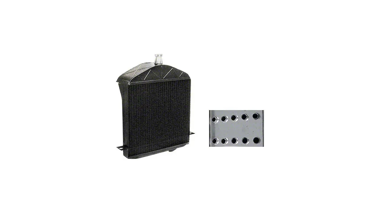 Ecklers Radiator; Hi Style Round Tube (24-27 Model T, Model TT)