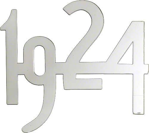 Ecklers Radiator Year Script/ Chrome Plated Brass/ 1924