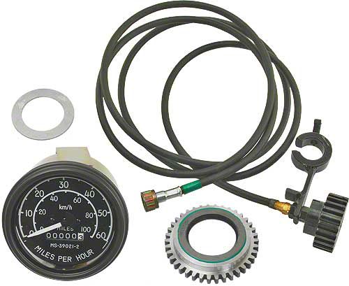 Ecklers Speedometer & Cable Kit, 3-3/8 Head, 0-60 MPH (1909-1927 Model T)