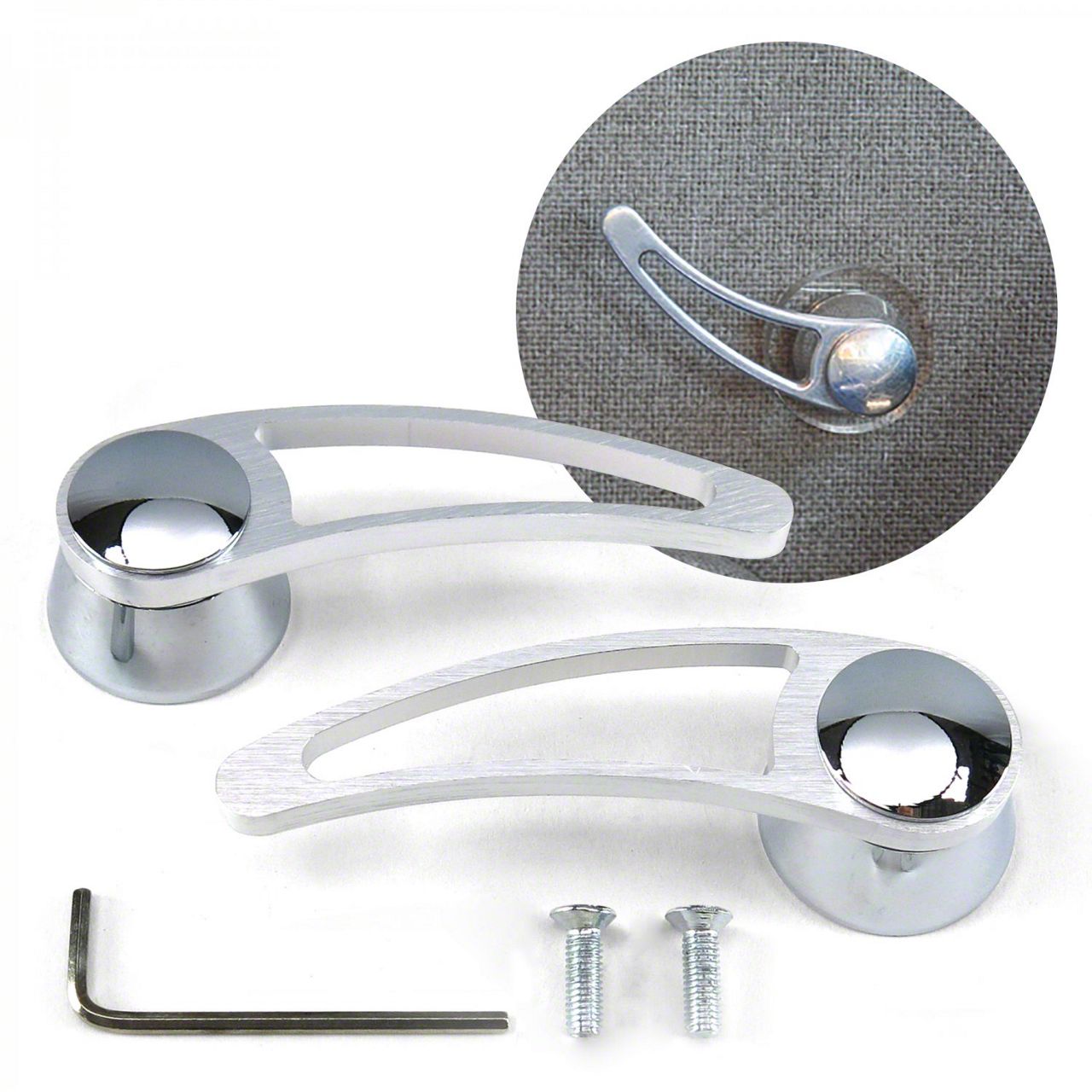 Ecklers Brushed Billet Aluminum Interior Door Handle Levers; Open ...