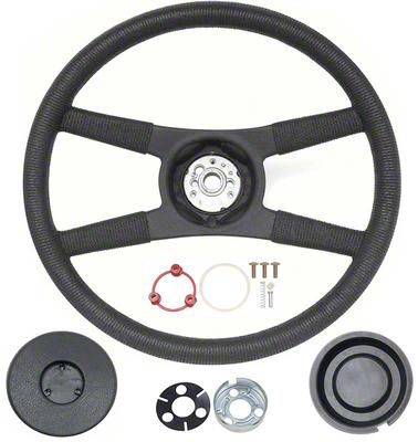 Ecklers OE Style Rope Steering Wheel; 15-Inch; Black (71-72 Monte Carlo)