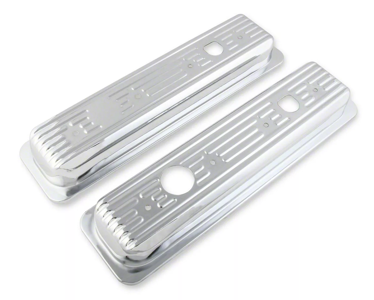 Mr. Gasket Ecklers Valve Covers Caps; Chrome 9847 (87-96 Small Block V8 ...