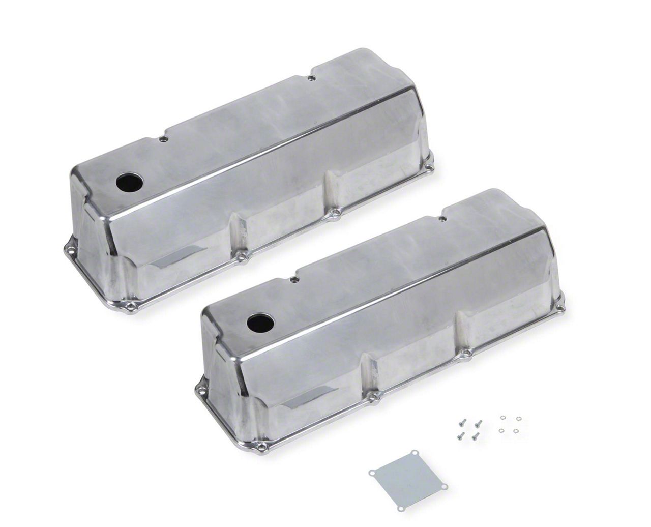 Mr. Gasket Ecklers Cast Aluminum Tall Valve Covers; Polished 6890G (71 ...