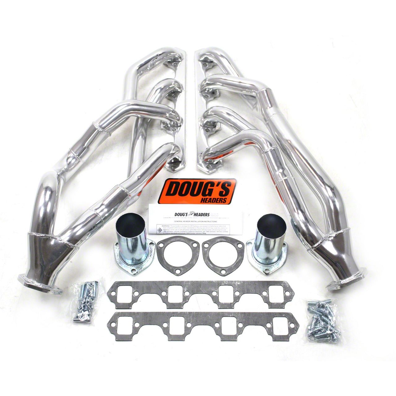 Ecklers 1-5/8-Inch Tri-Y Headers; Silver Ceramic (64-70 Small Block V8 ...