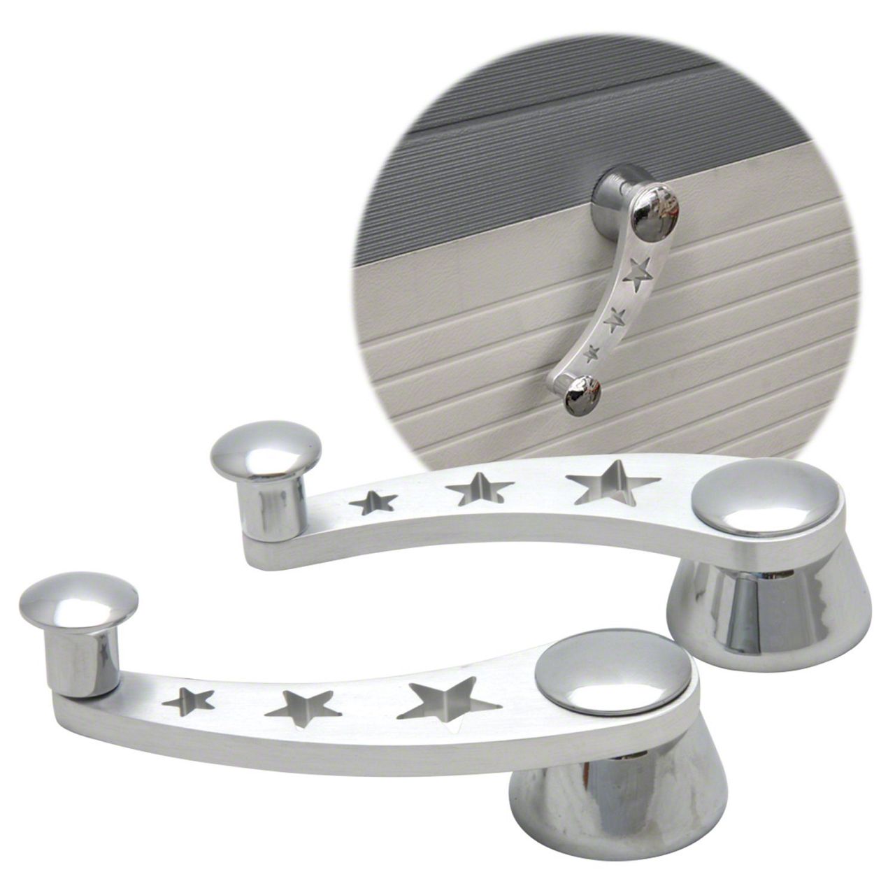 Ecklers Brushed Billet Aluminum Window Crank Handles; Star Design ...