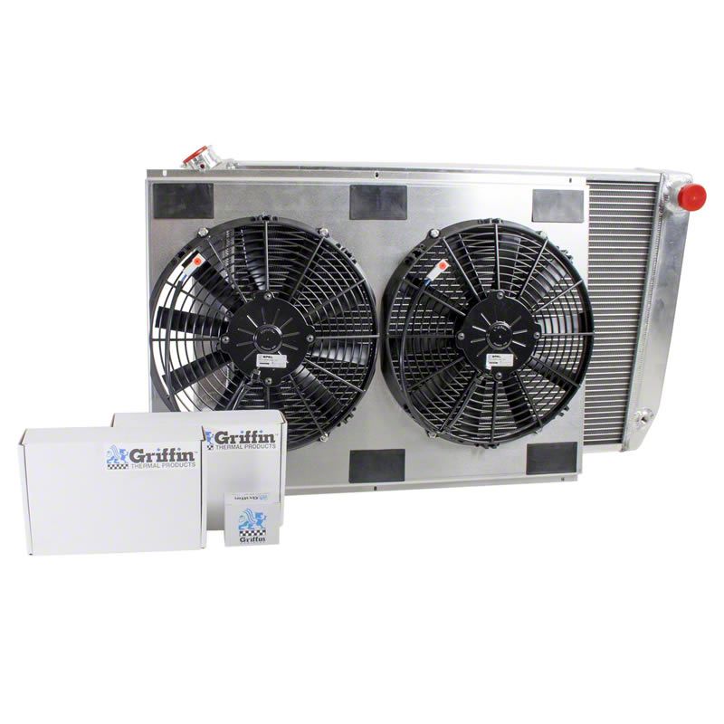 Ecklers ComboUnit CrossFlow Radiator; 2-Row (71-73 Mustang w/ Manual ...