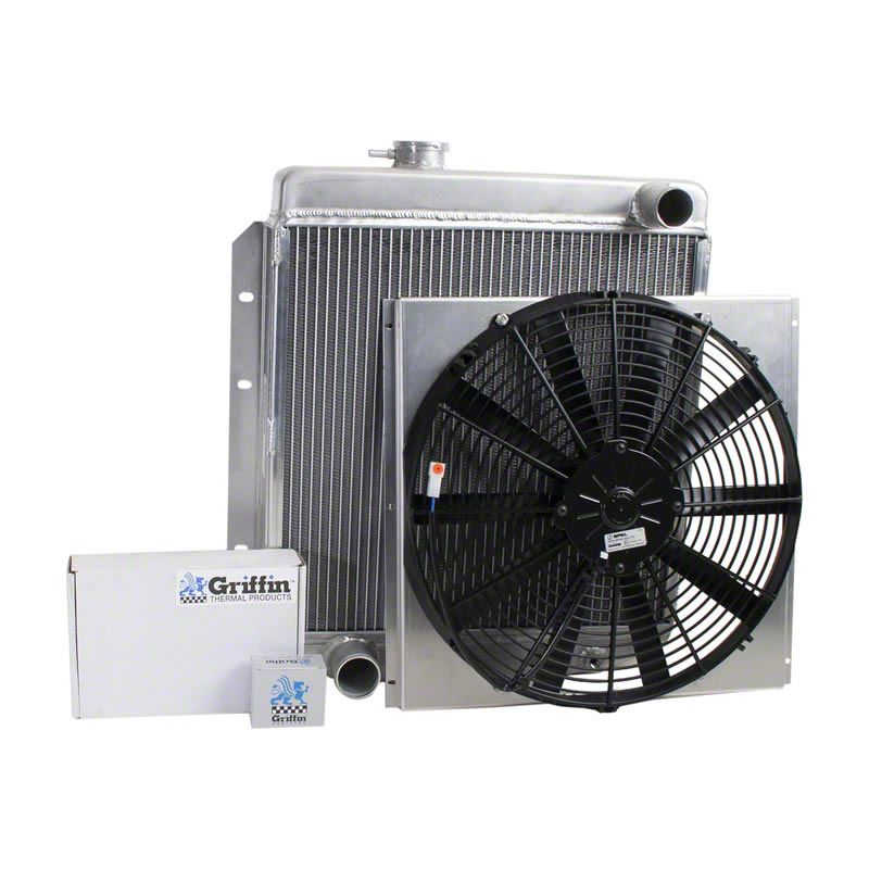 Ecklers ComboUnit DownFlow Radiator; 2-Row (65-66 I6, Late Model V8 ...