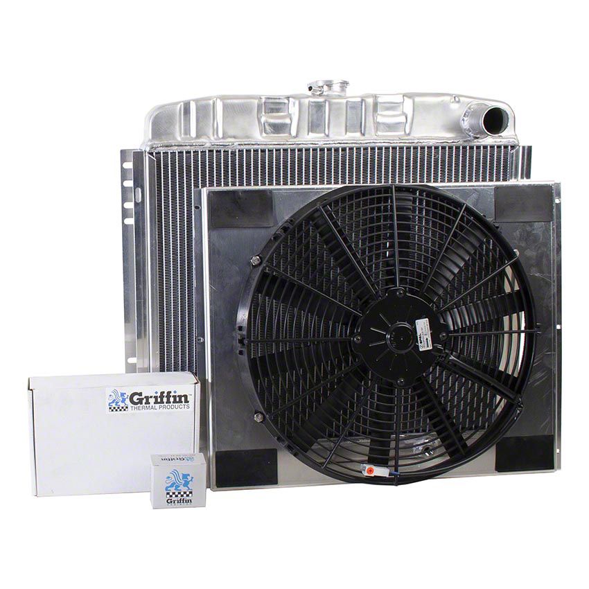 Ecklers ComboUnit DownFlow Radiator; 2-Row (67-70 I6, Late Model V8 ...