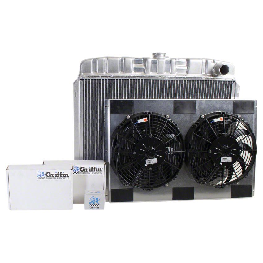 Ecklers ComboUnit DownFlow Radiator; 2-Row (1967 Big Block V8 Mustang w ...