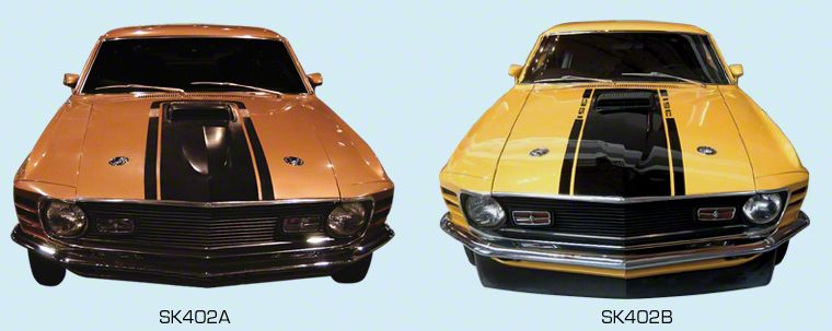 Ecklers Hood Stencil, Deck and Engine Numbers Kit; White (1970 Mustang ...