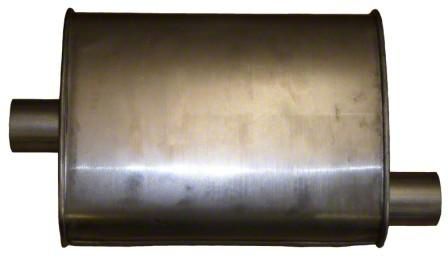Ecklers Seam Locked Turbo Dual Offset Muffler; 2.25-Inch Inlet/Outlet ...