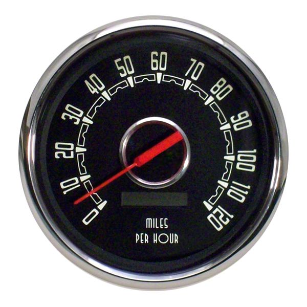 New Vintage USA Ecklers Woodward Series Speedometer; 140 MPH; Black; 4 ...