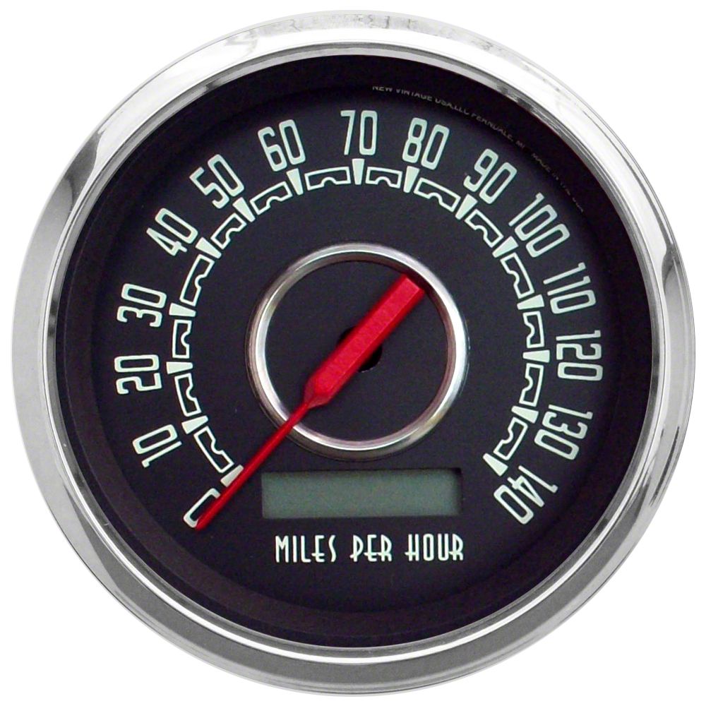 New Vintage USA Ecklers Woodward Series Speedometer; 140 MPH; Black; 3 ...