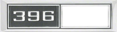 Ecklers Front Side Marker Bezels with 396 Logo; Chrome with Black ...