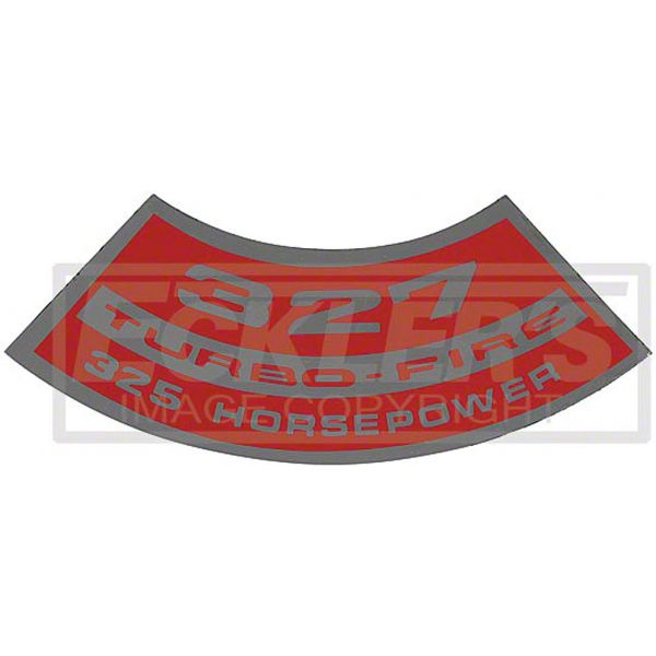 Ecklers Air Cleaner Decal, Small Block, 327 Turbo-Fire, 325 HP (67-68 ...