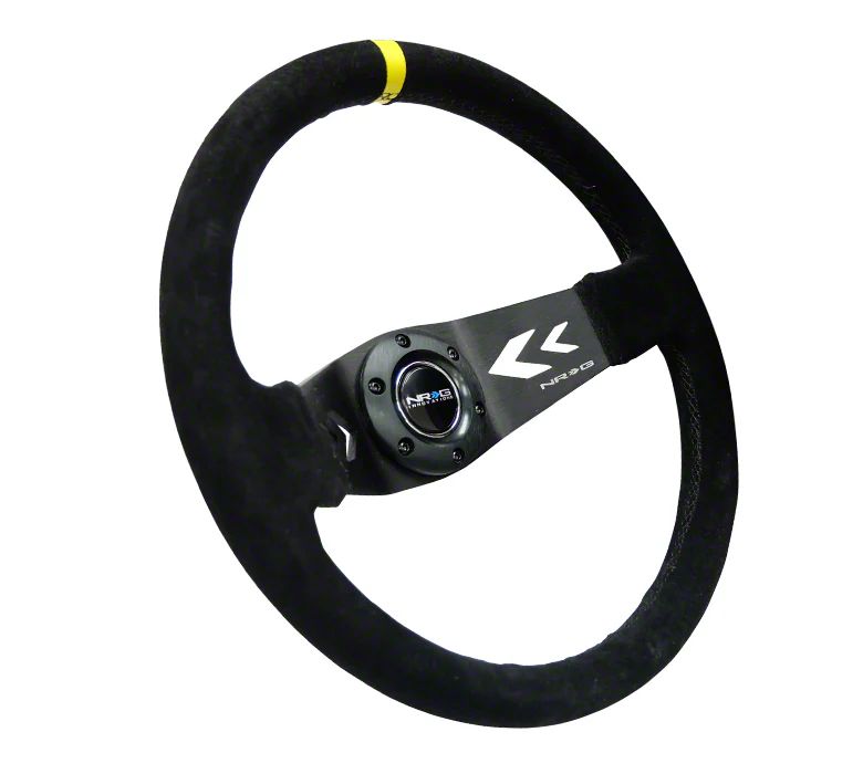 NRG Innovations Ecklers 350mm Two Spoke Steering Wheel; Suede Leather ...