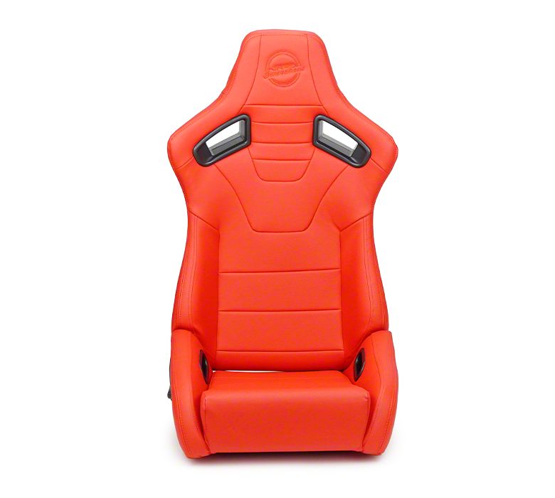 NRG Innovations Ecklers Omega Reclinable Bucket Seats; Large; Red Vinyl ...