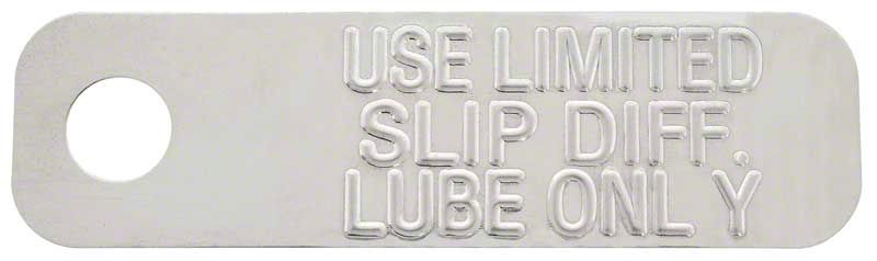 Ecklers 1964-1987 Corvette Rear Axle ID Tag