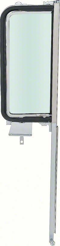 Ecklers Vent Window Frame Assembly; Green Tinted; RH (55-57 Chevy 150)