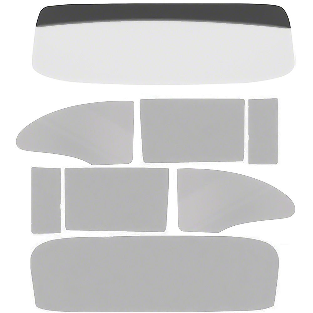 Ecklers 8-Piece Glass Set; Windshield With Gray Shaded Band; Gray ...