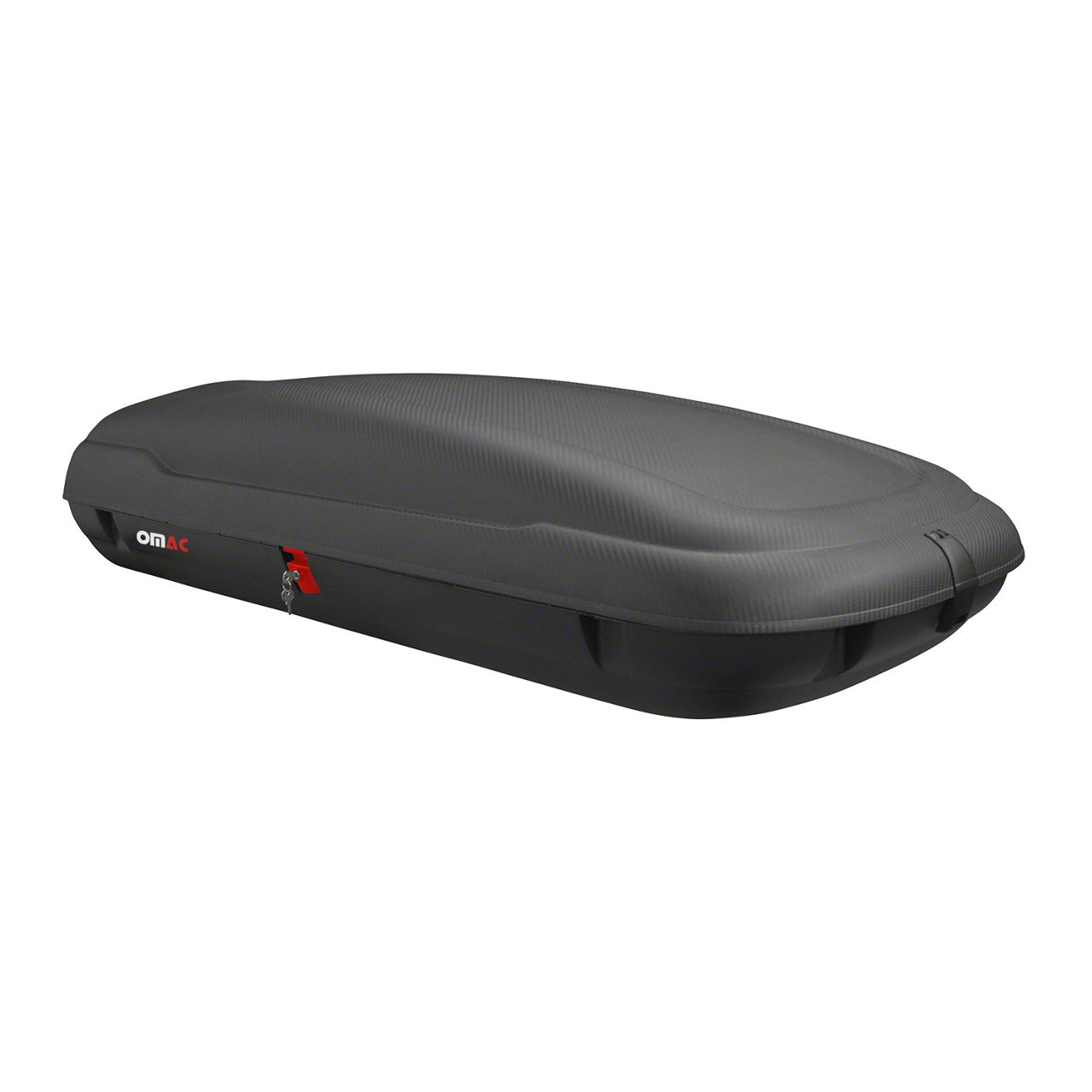 OMAC Ecklers Rooftop Cargo Box; 14.10 Cubic Feet; Carbon Fiber Textured ...