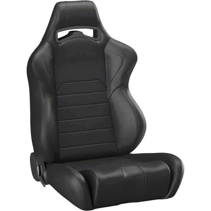 Corbeau Ecklers LG1 Racing Seats; Black Leather L25501PR (67-92 Camaro)