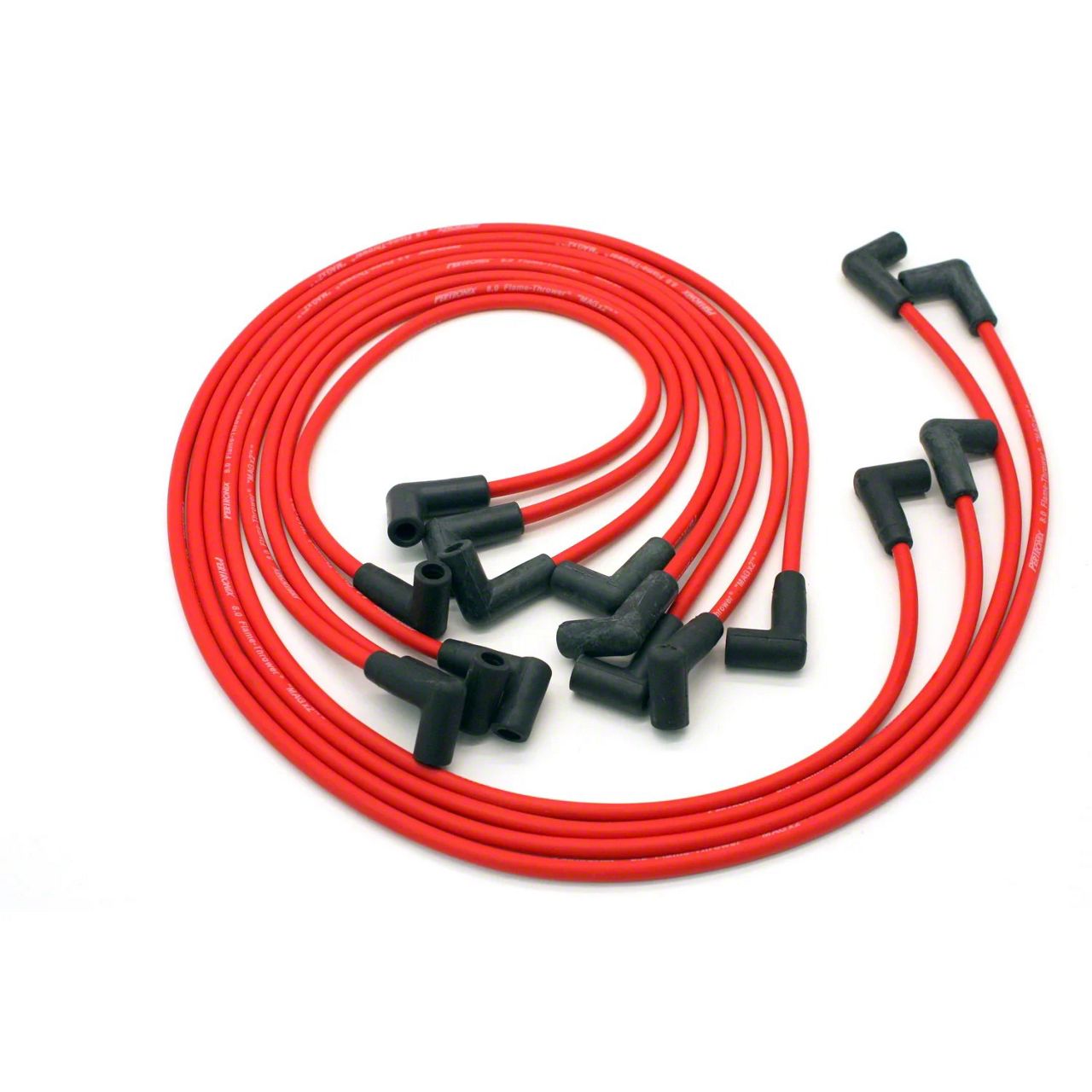 PerTronix Ecklers Flame-Thrower Spark Plug Wires; Red 808419 (74-84 ...