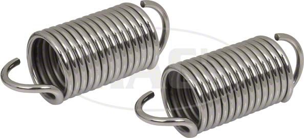 Ecklers Polished Stainless Hood Springs, Stock Hood, 64-70