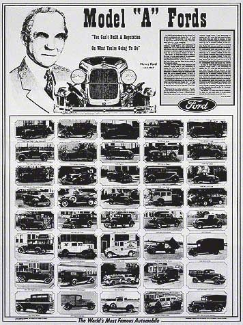 Ecklers Poster - Model A Ford The Worlds Most Famous Automobile ...