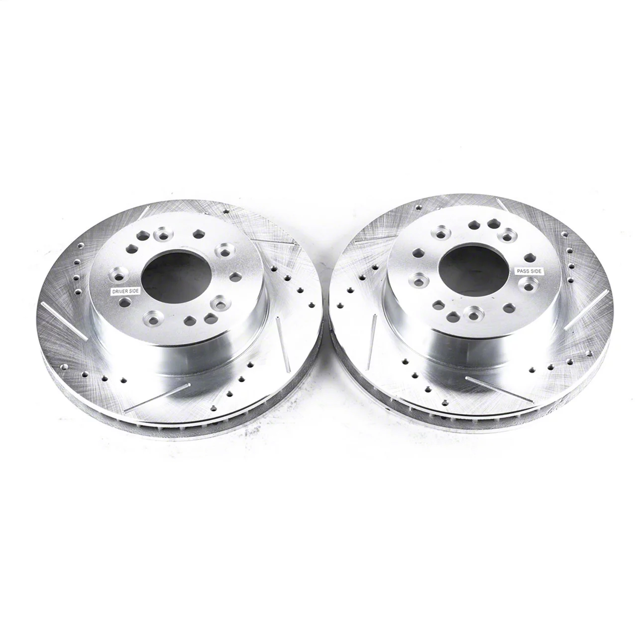 PowerStop Ecklers Evolution Cross-Drilled and Slotted Rotors; Rear Pair ...