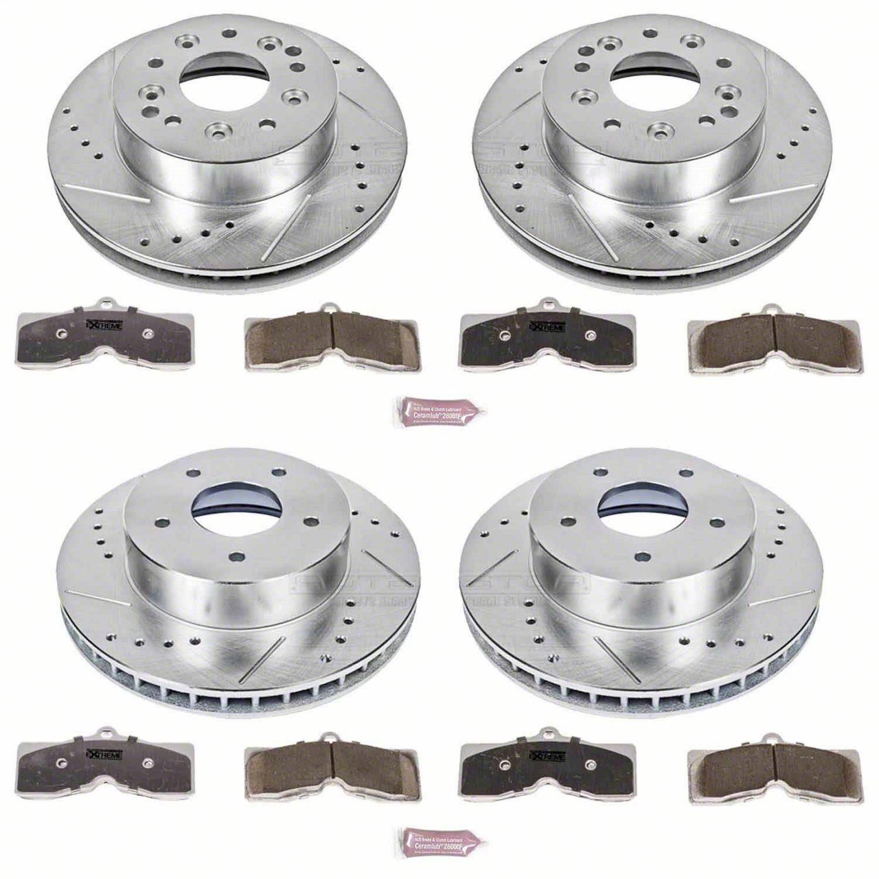 PowerStop Ecklers Z26 Street Warrior Brake Rotor and Pad Kit; Front and ...