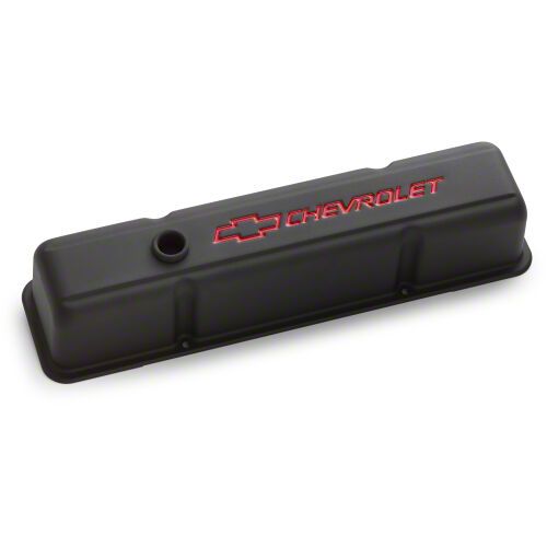 Proform Ecklers Engine Valve Cover with Red Chevrolet and Bowtie Emblem ...