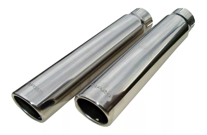 Pypes Ecklers Angled Cut Rolled End Round Exhaust Tips; 3-Inch ...
