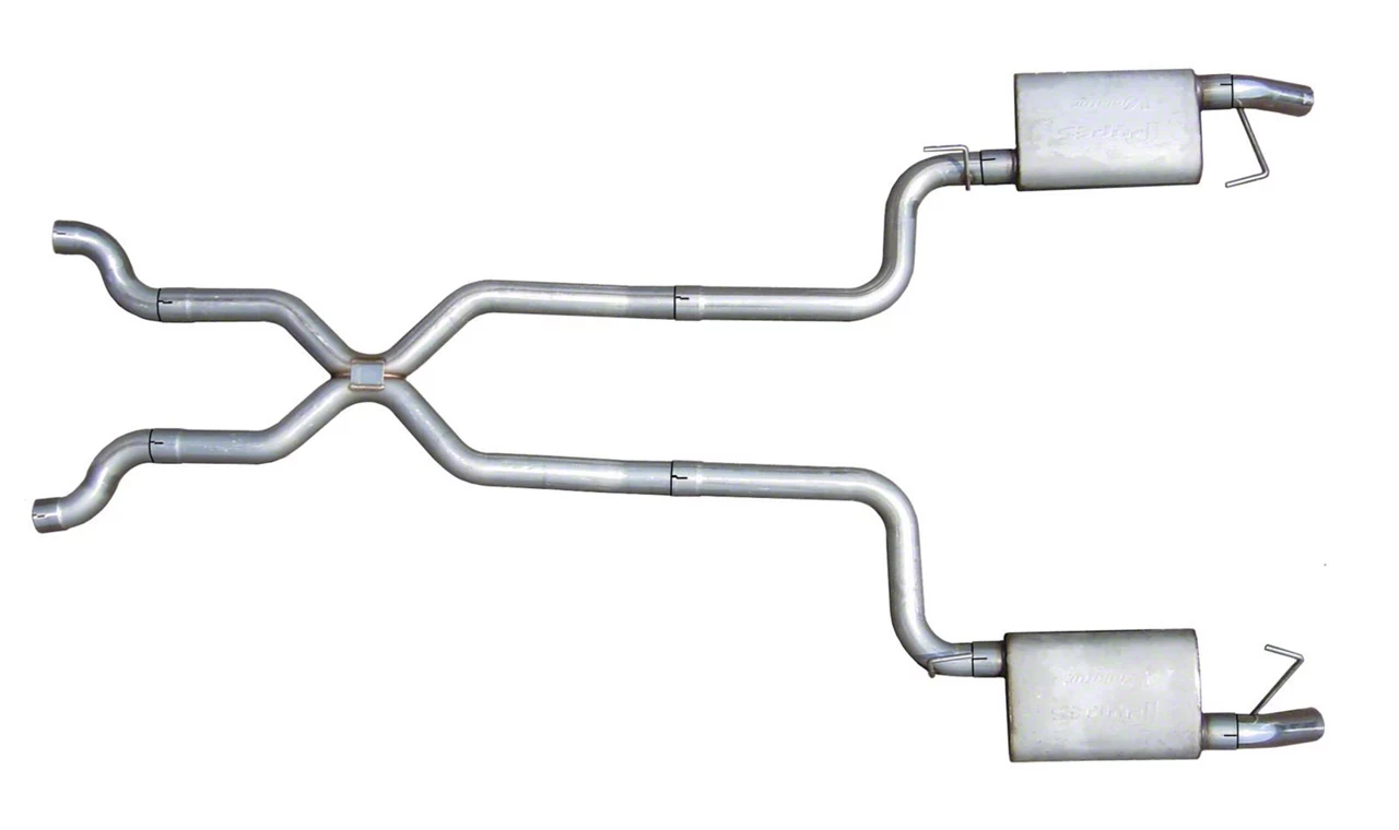 Pypes Ecklers Violator Crossmember-Back Exhaust System with X-Pipe ...