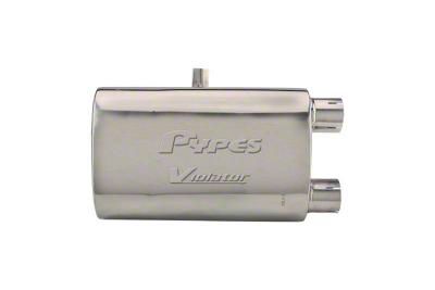 Pypes Ecklers Violator Same Side Offset Muffler; 2.50-Inch/2.50-Inch ...