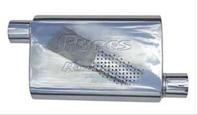 Pypes Ecklers Race Pro Offset/Offset Muffler; 3-Inch Inlet/3-Inch ...