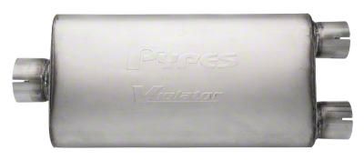 Pypes Ecklers Violator Center/Dual Muffler; 3-Inch Inlet/2.50-Inch ...